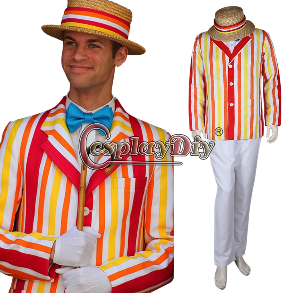 Mary Poppins Bert cosplay costume with hat,