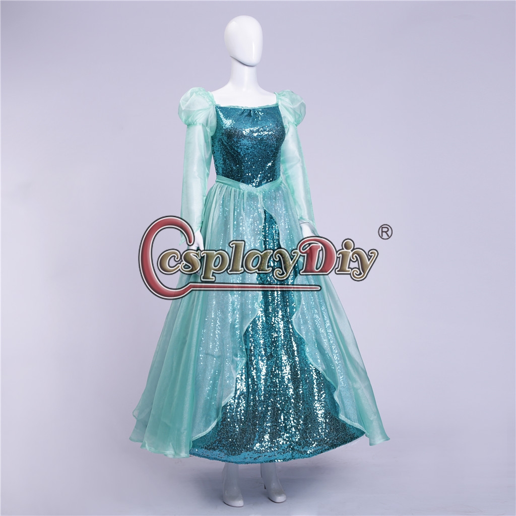 The Little Mermaid Princess Ariel Green Dress,Princess dress