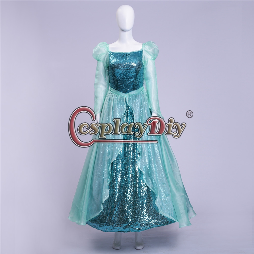 The Little Mermaid Princess Ariel Green Dress,Princess dress